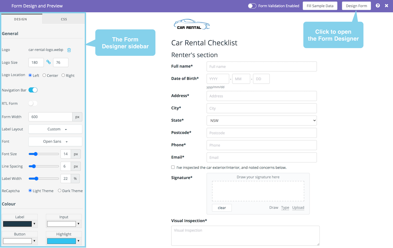 FORM DESIGNER | PlatoForms Documentation